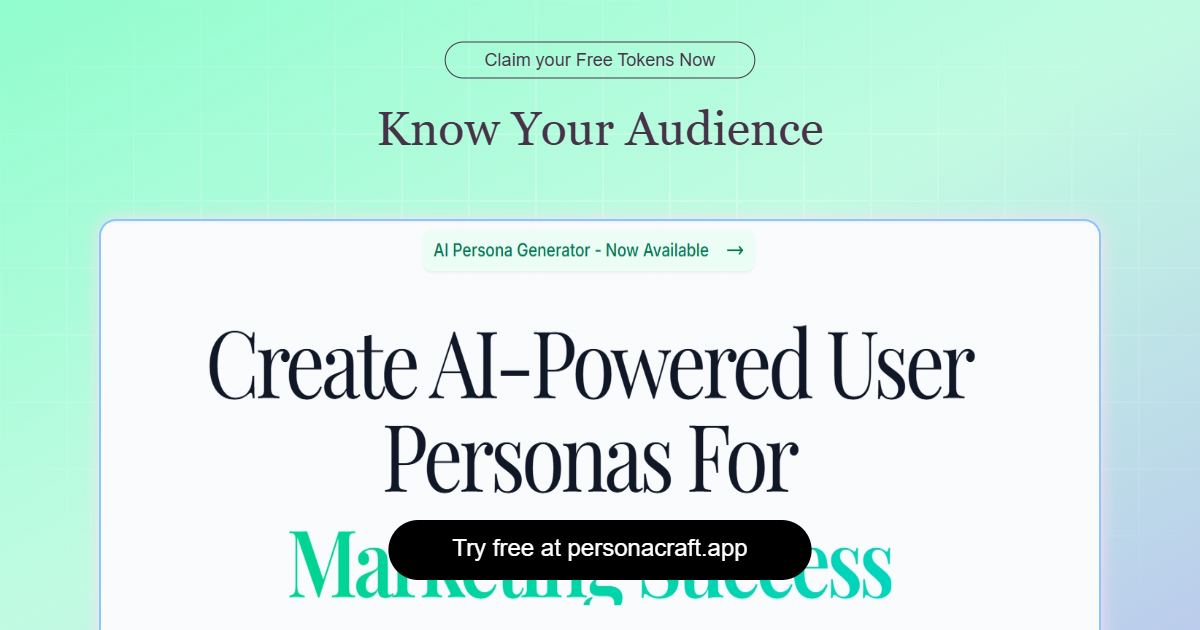 PersonaCraft – AI Persona Generator for Marketing Success